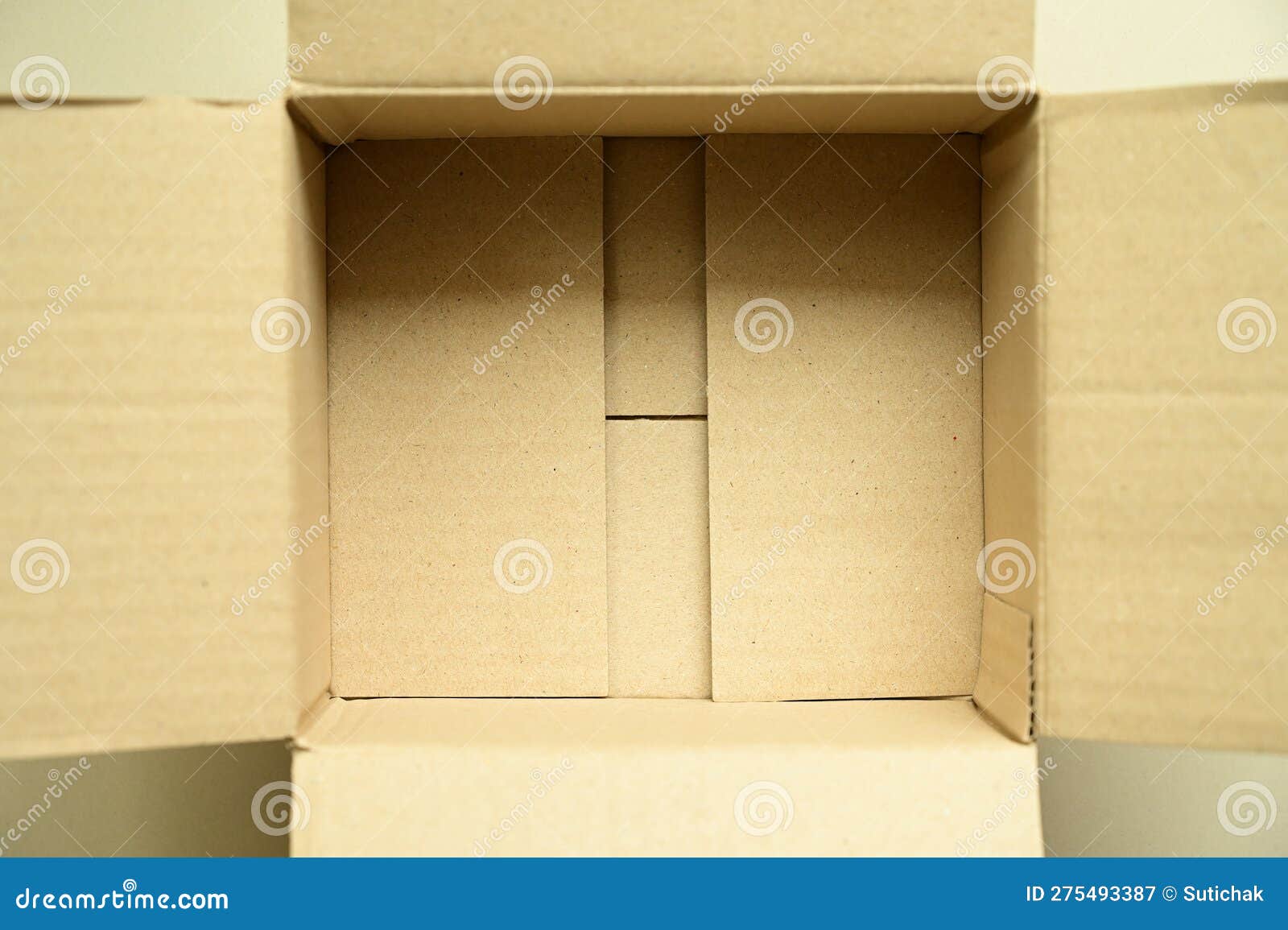 Close Up Blank Brown Paper Box Packaging for Design Stock Image - Image ...
