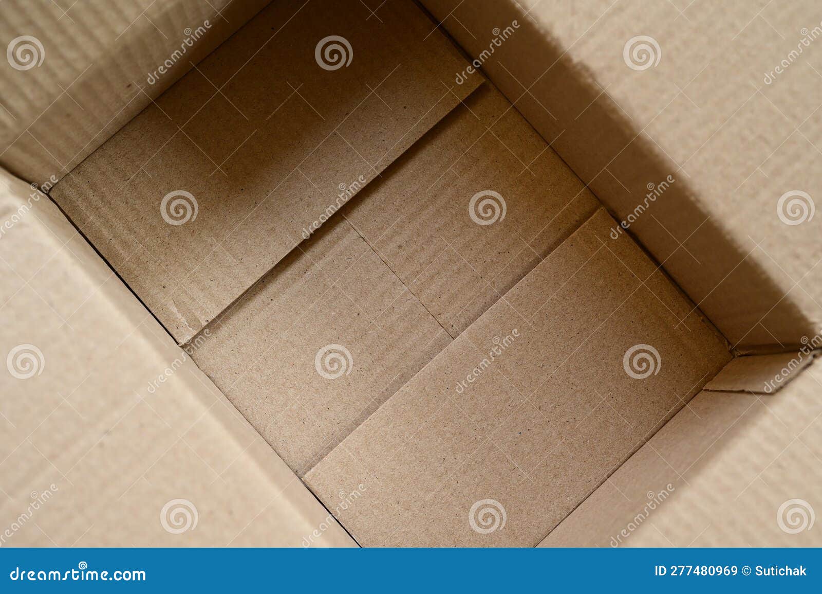 Close Up Blank Brown Paper Box Packaging for Design Stock Image - Image ...