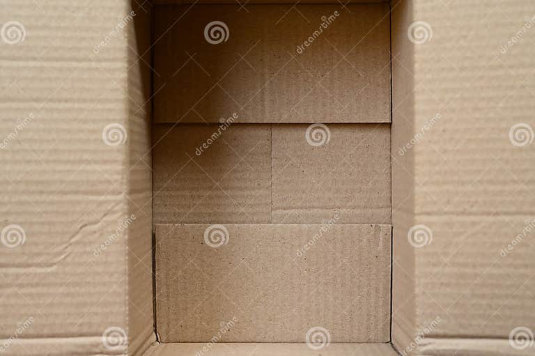 Close Up Brown Paper Box Packaging for Design Stock Image - Image of ...