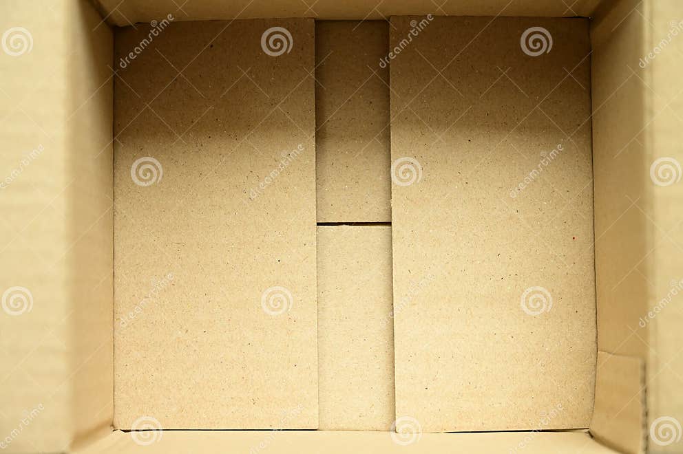 Close Up Brown Paper Box Packaging for Design Stock Image - Image of ...