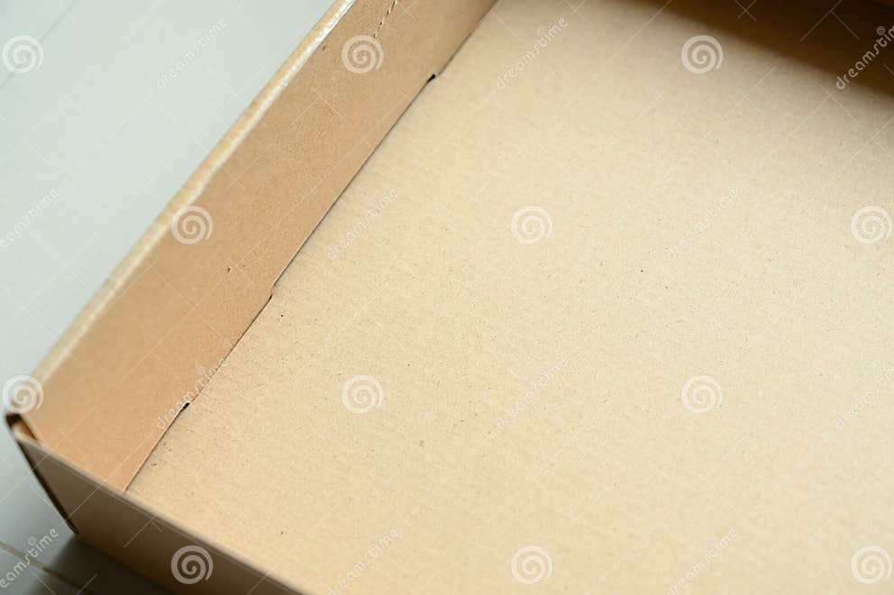 Close Up Brown Paper Box Packaging for Design Stock Photo - Image of ...
