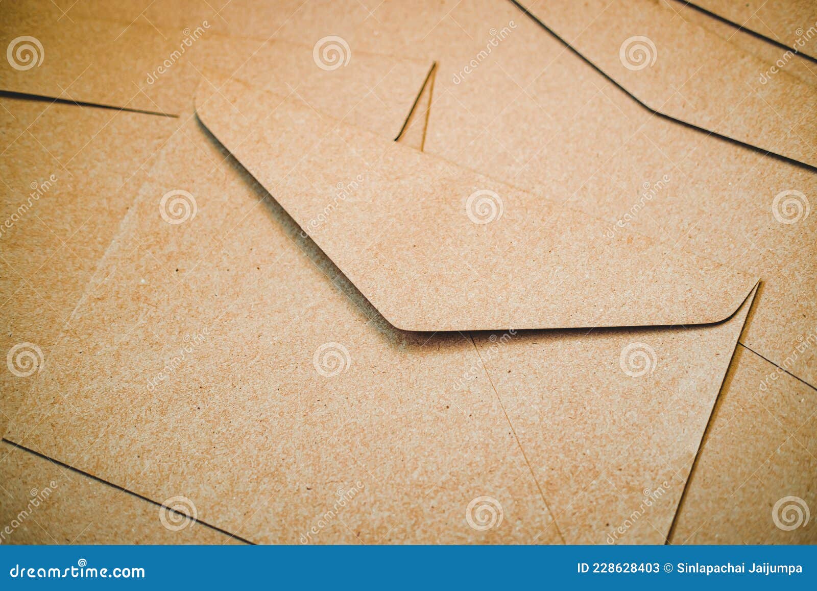 Brown Paper Envelope. Close-up of Craft Envelope Stock Image - Image of ...