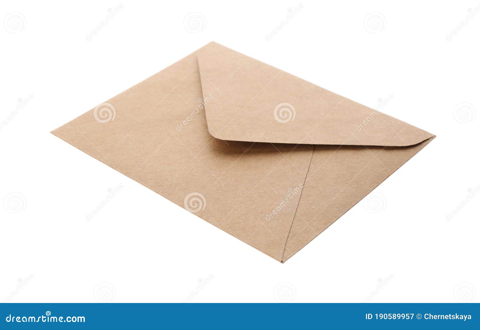 Brown Paper Envelope Isolated. Mail Service Stock Image - Image of ...