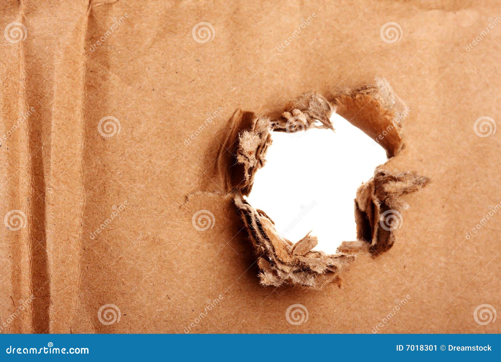 Brown paper with hole stock image. Image of blank, handle - 7018301