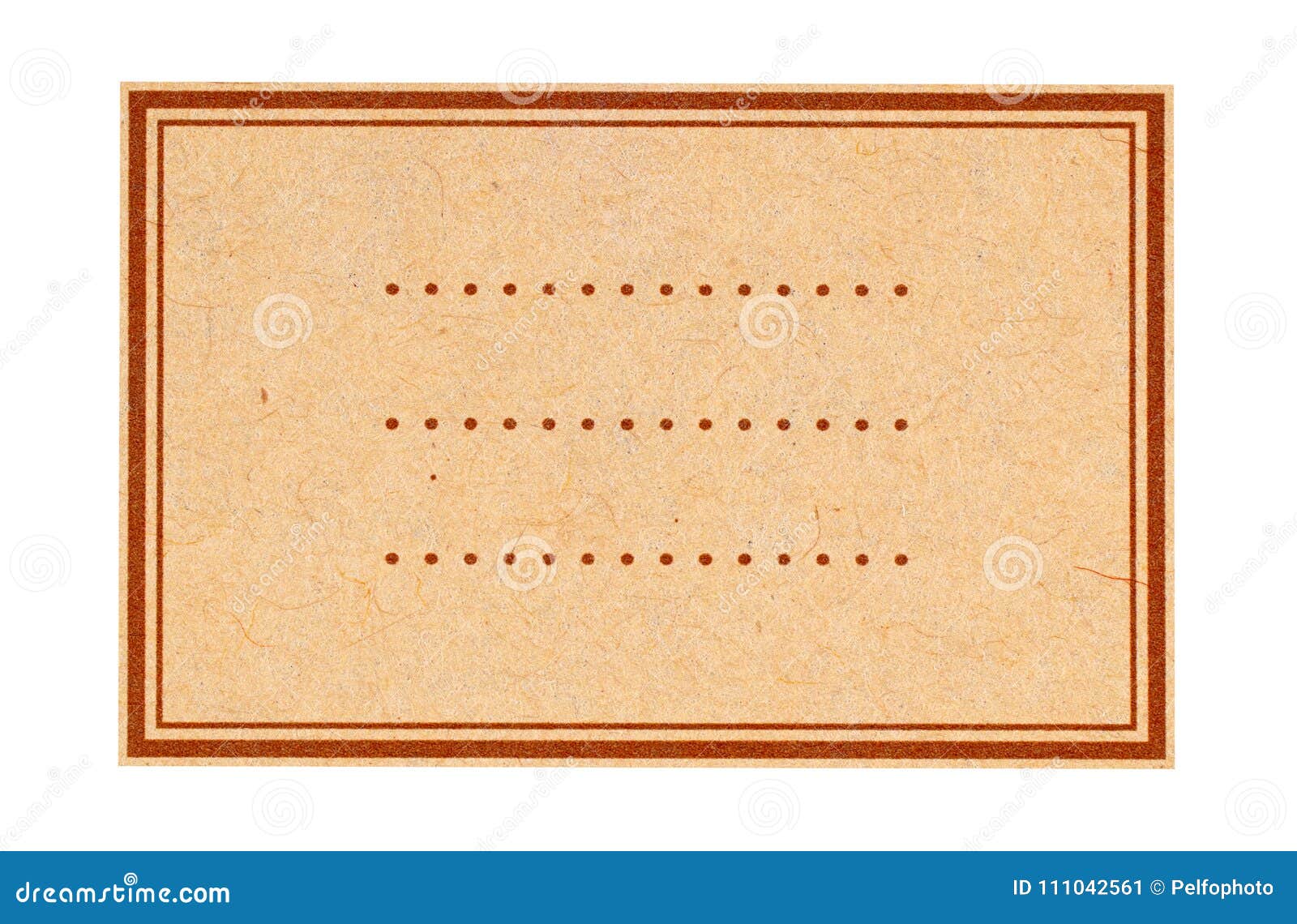 A brown paper label. stock image. Image of brown, blank - 111042561