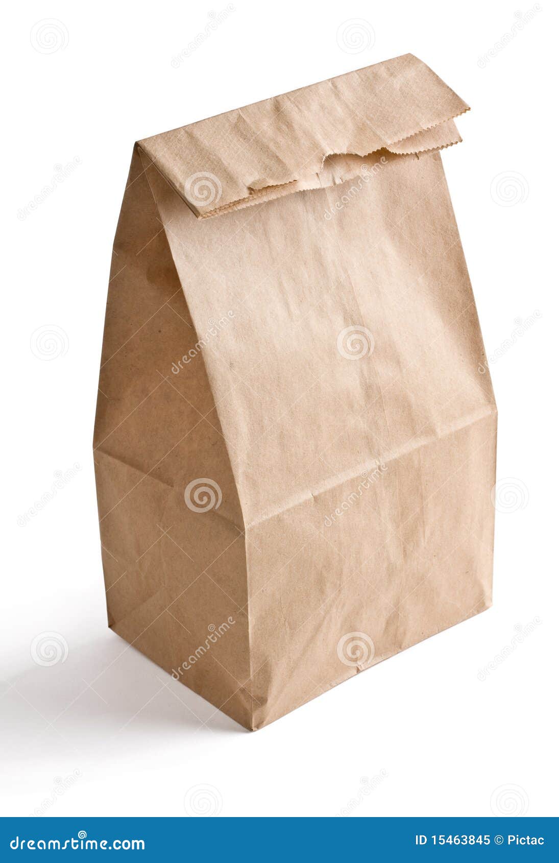 Brown paper lunch bag stock image. Image of wrapped, recycle - 15463845