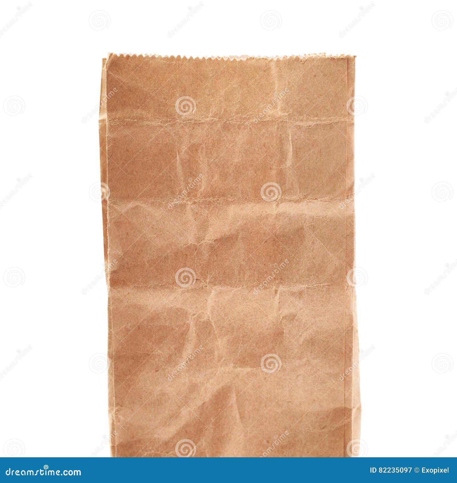 Brown Paper Pack for Tea or Coffee Isolated Over White Background Stock ...