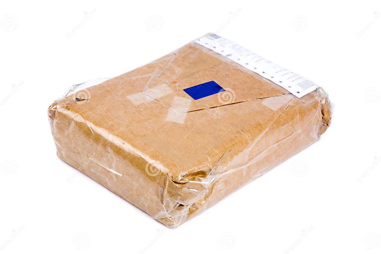 Brown paper package stock photo. Image of package, label - 2256508