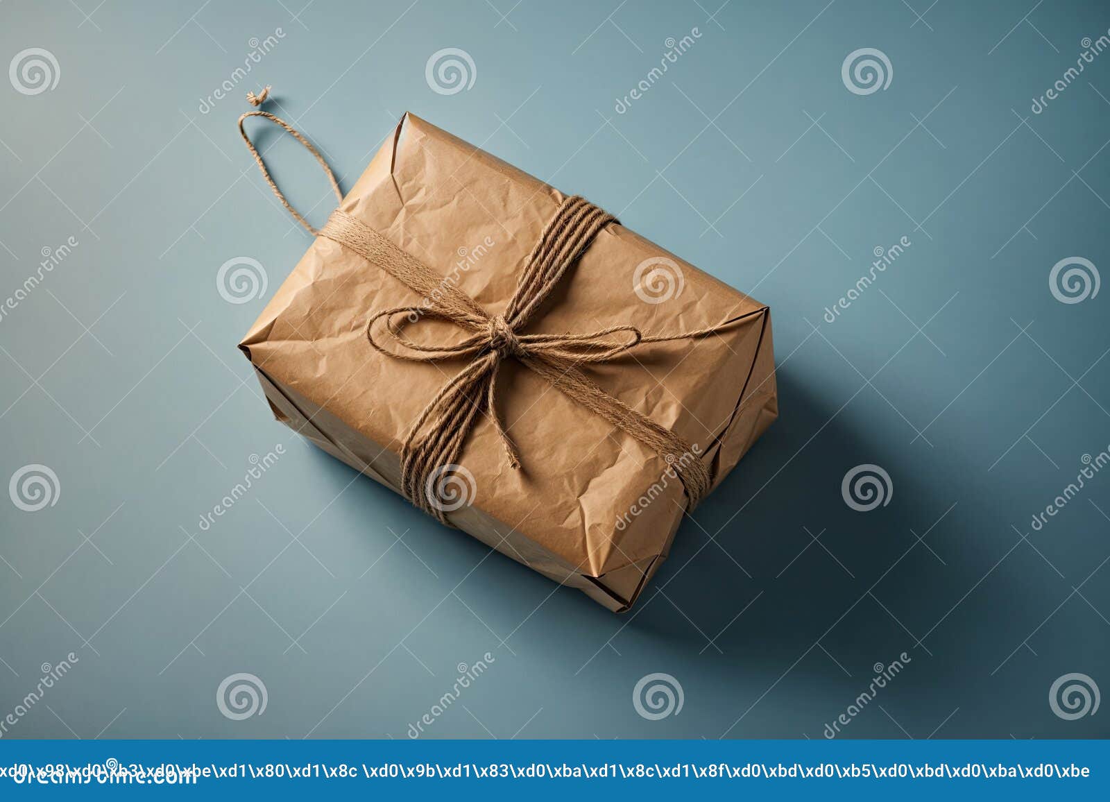 Brown Paper Package Tied Up with String. Ai Generative Stock ...
