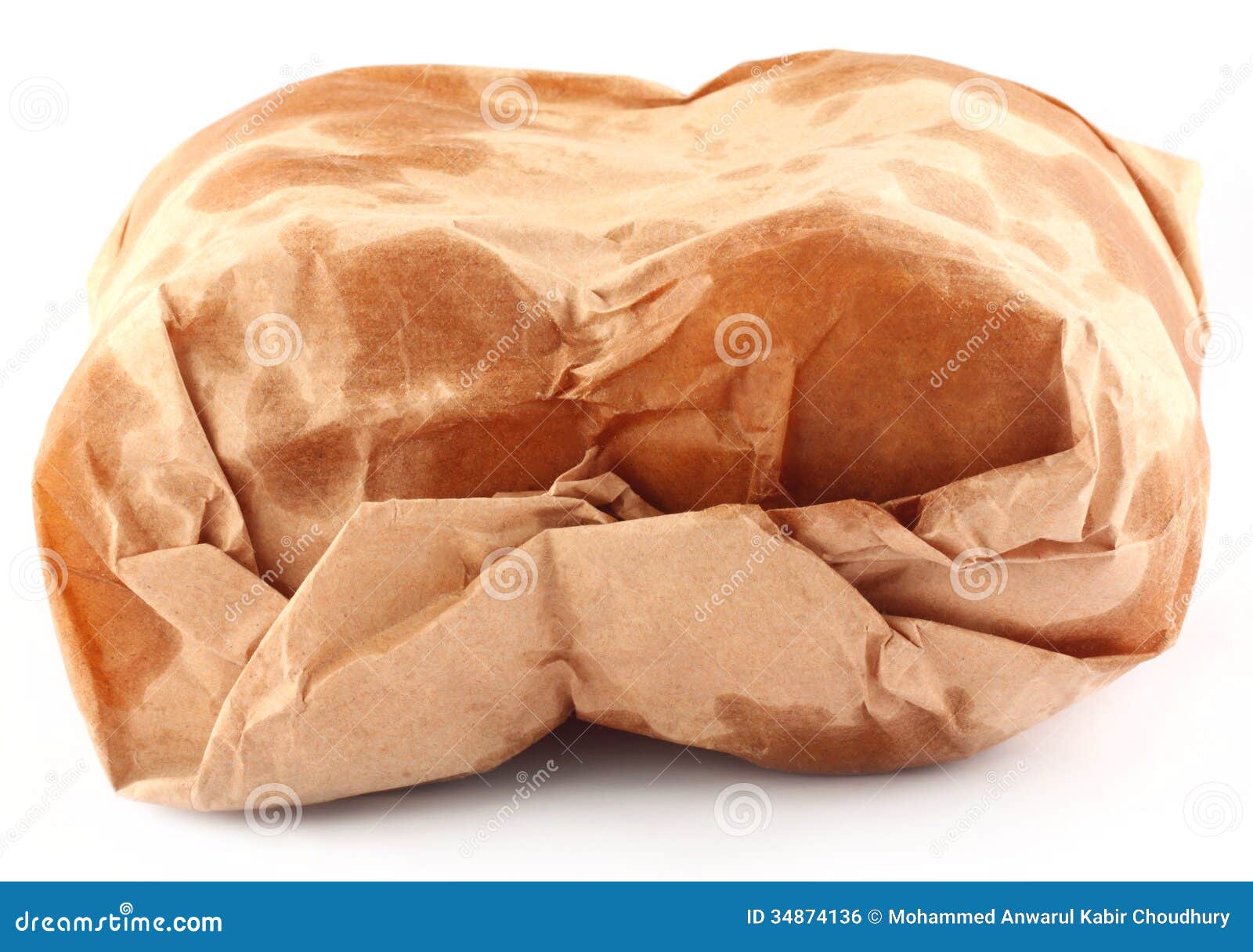 Brown paper packet stock photo. Image of gift, shopping - 34874136