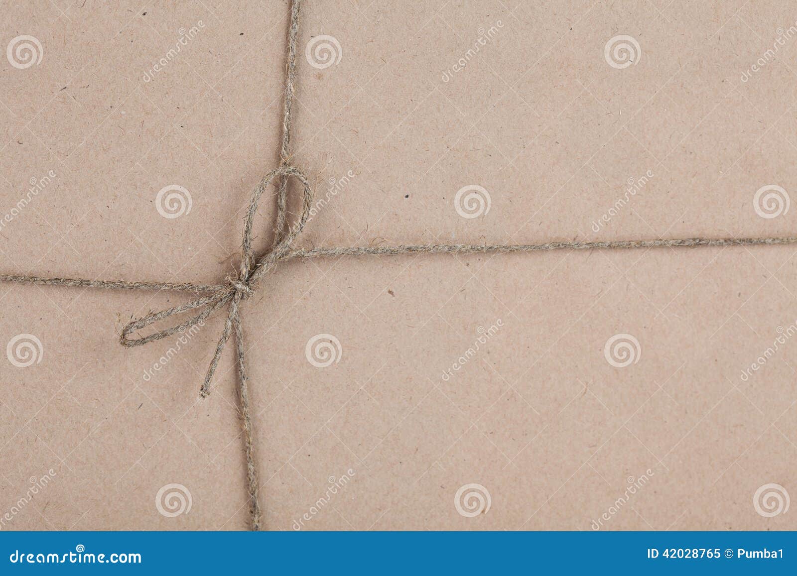 Brown Paper Parcel with Copy Space Stock Image - Image of parcel, knot ...