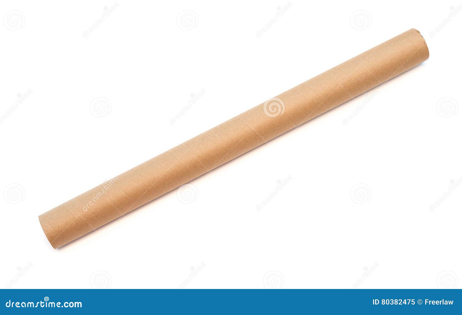 Brown paper roll on white stock image. Image of gone - 80382475