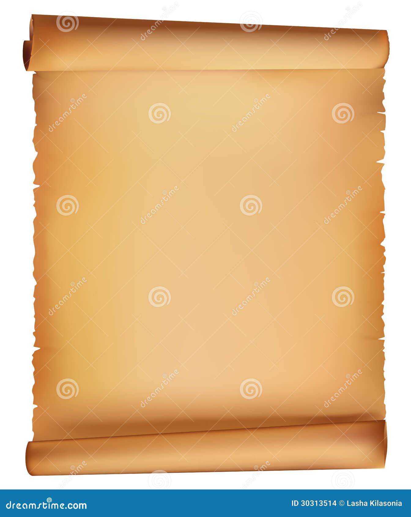 Brown paper scroll stock illustration. Illustration of folded - 30313514