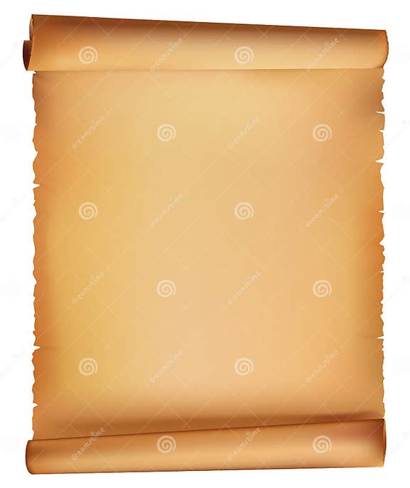 Brown paper scroll stock illustration. Illustration of folded - 30313514