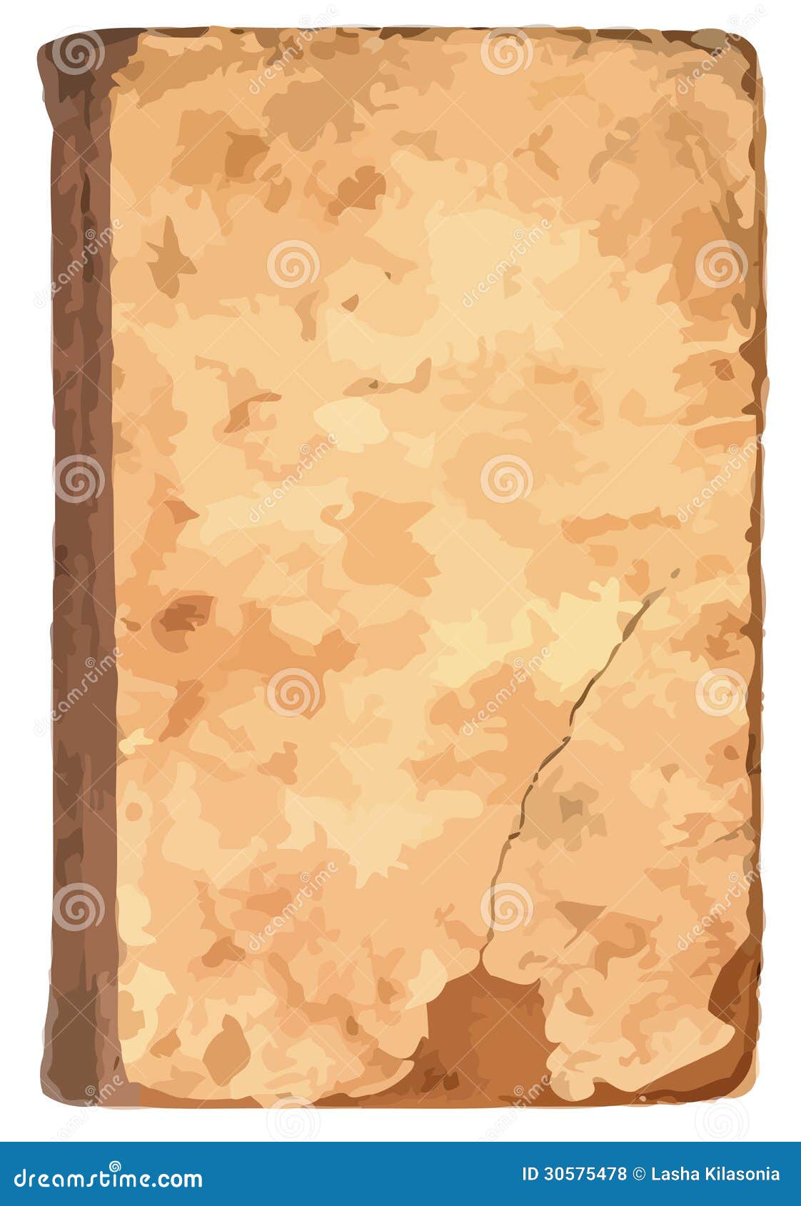 Brown paper scroll stock illustration. Illustration of aged - 30575478