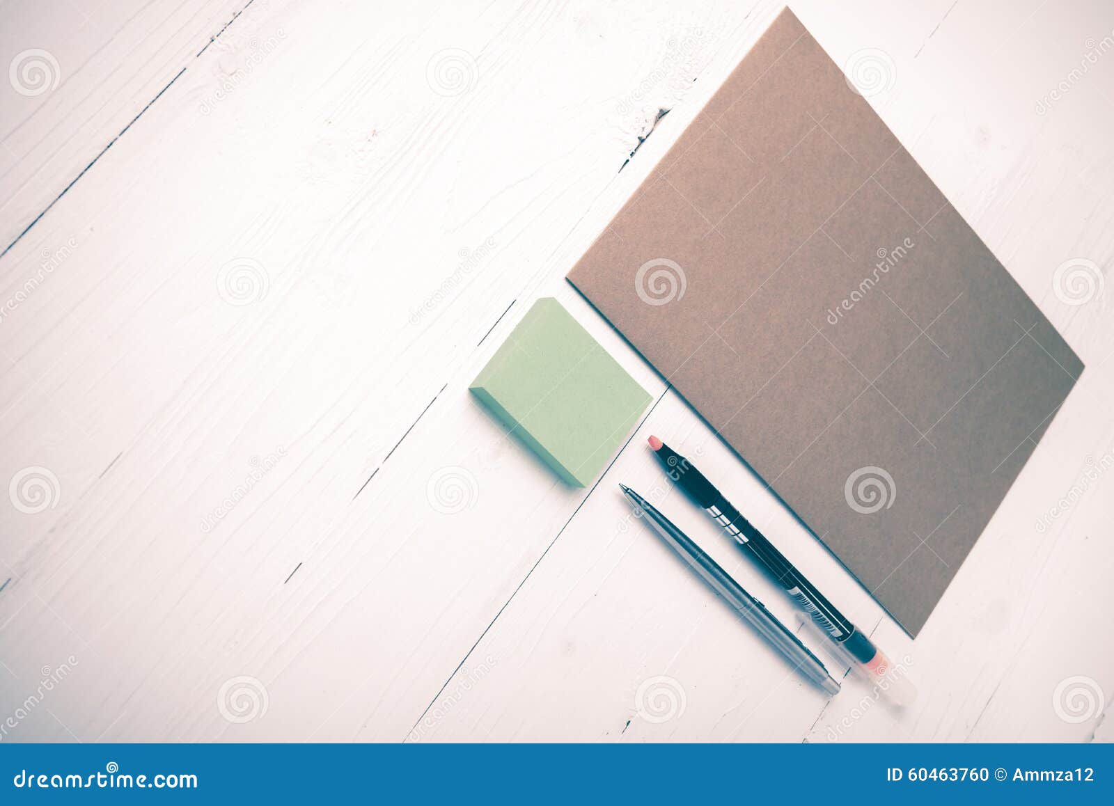 Brown Paper with Sticky Note Vintage Style Stock Photo - Image of post ...