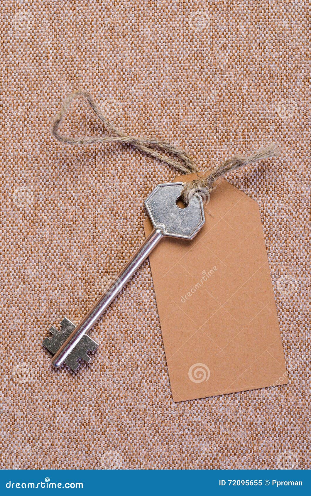 Brown paper tag stock image. Image of silver, textile - 72095655