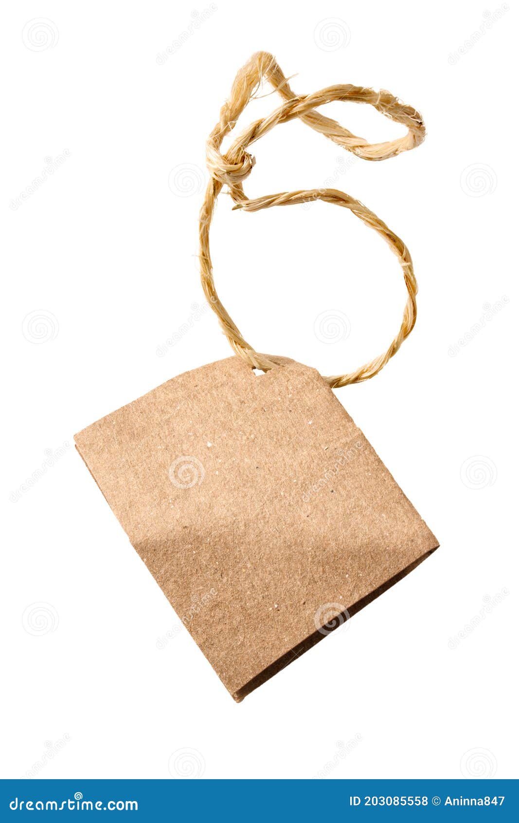 Brown Paper Tag with String Stock Photo - Image of grungy, price: 203085558