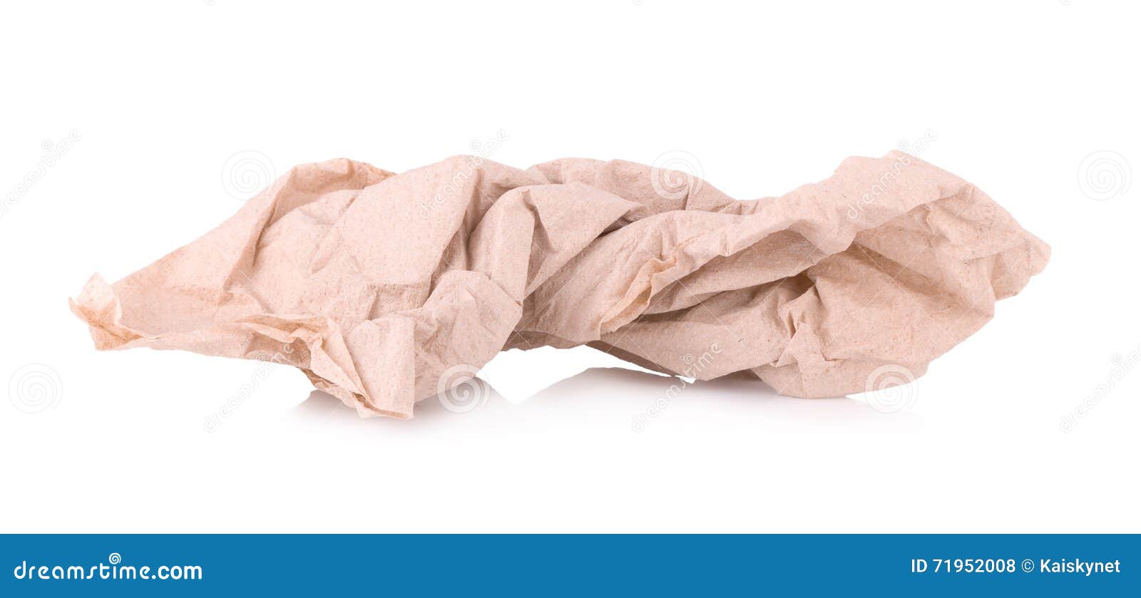 Brown Paper Tissue Isolated on White Background Stock Photo - Image of ...