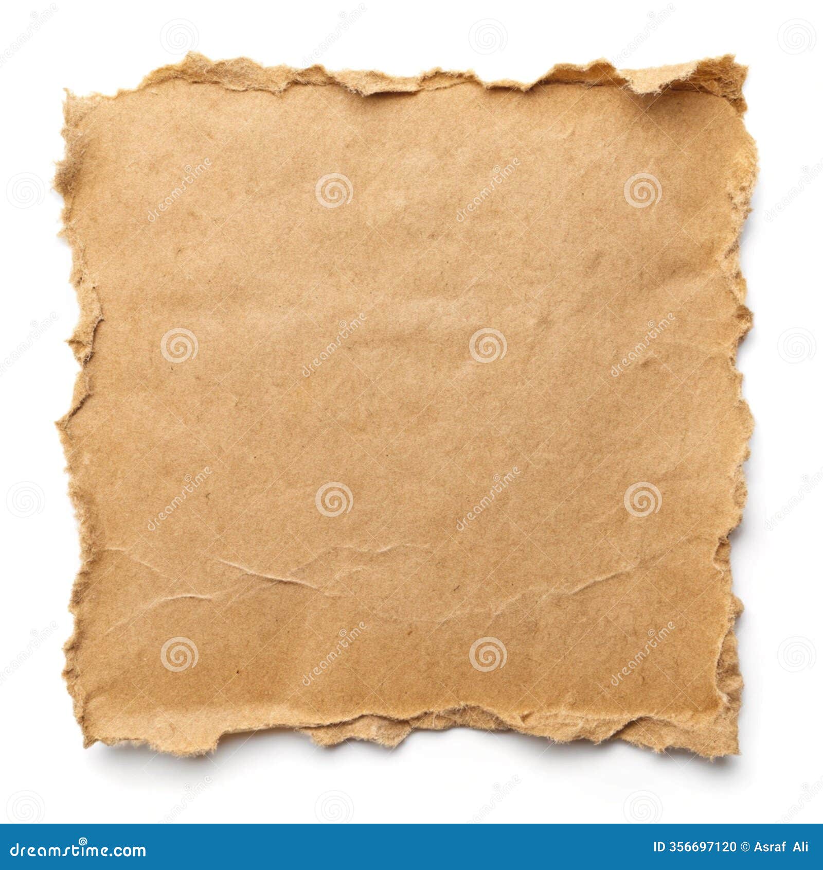 Brown Paper with a Torn Edge Stock Illustration - Illustration of ...