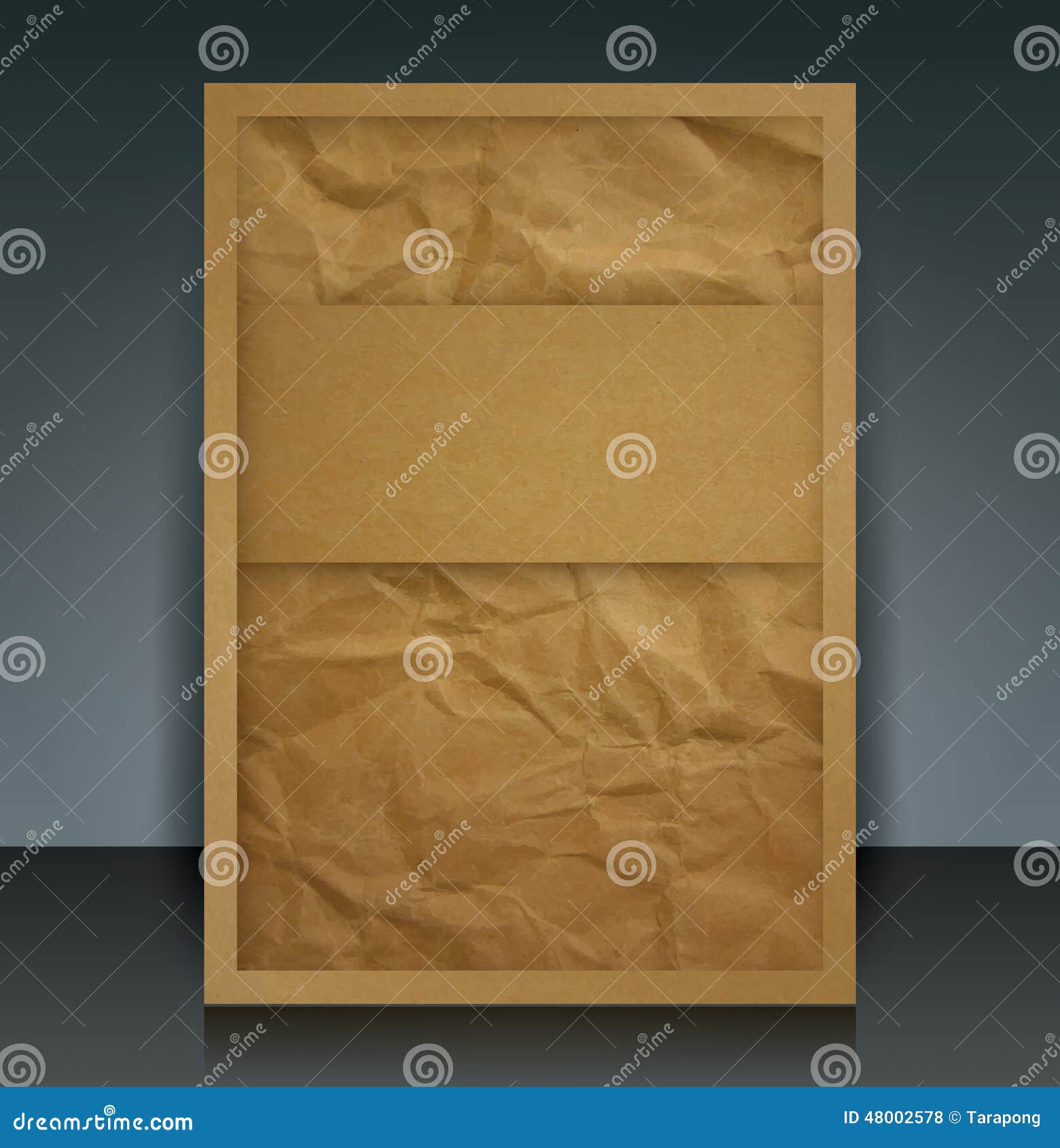 Brown Paper Vector Brochure Cover. Stock Vector - Illustration of menu ...