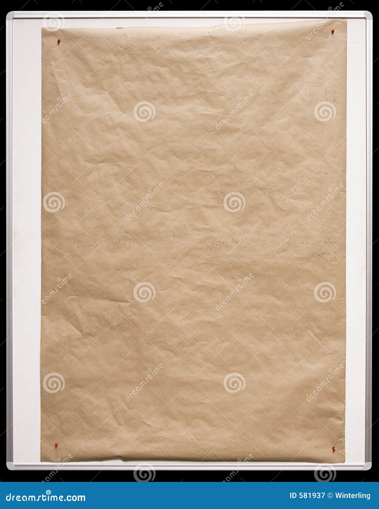 Brown Paper on White Board W/ Path Stock Image - Image of business ...
