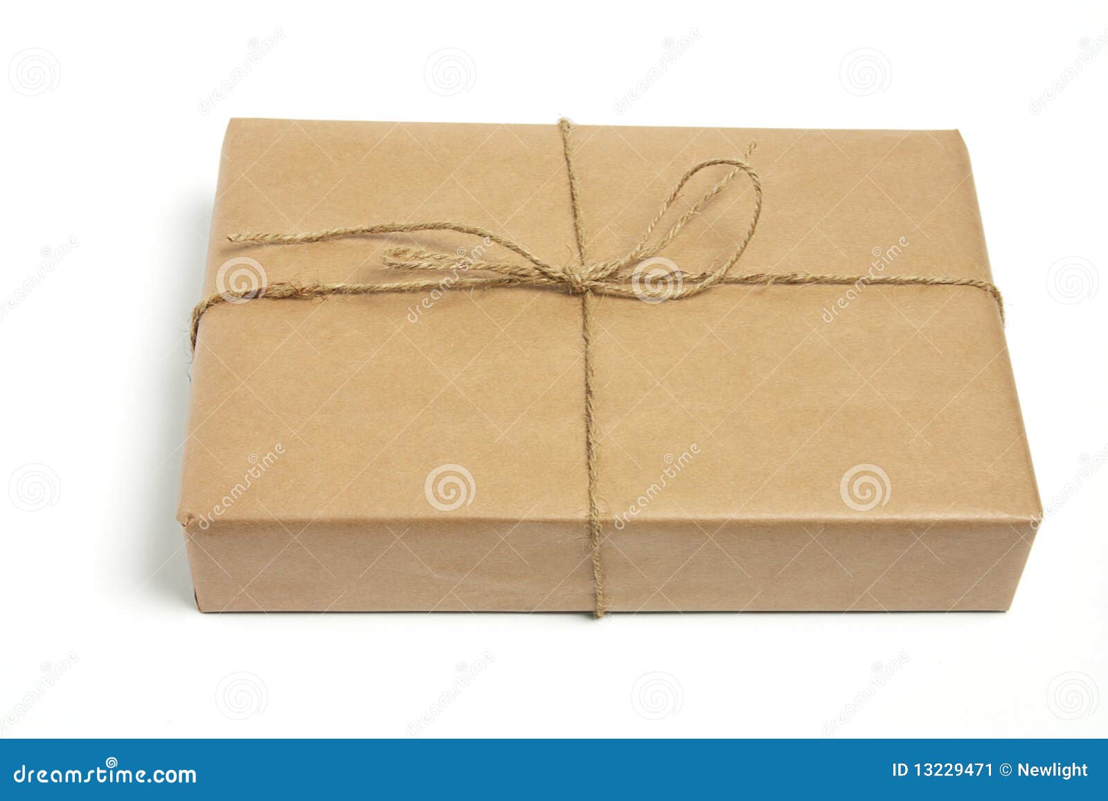 Brown Parcel stock image. Image of tied, isolated, string - 13229471