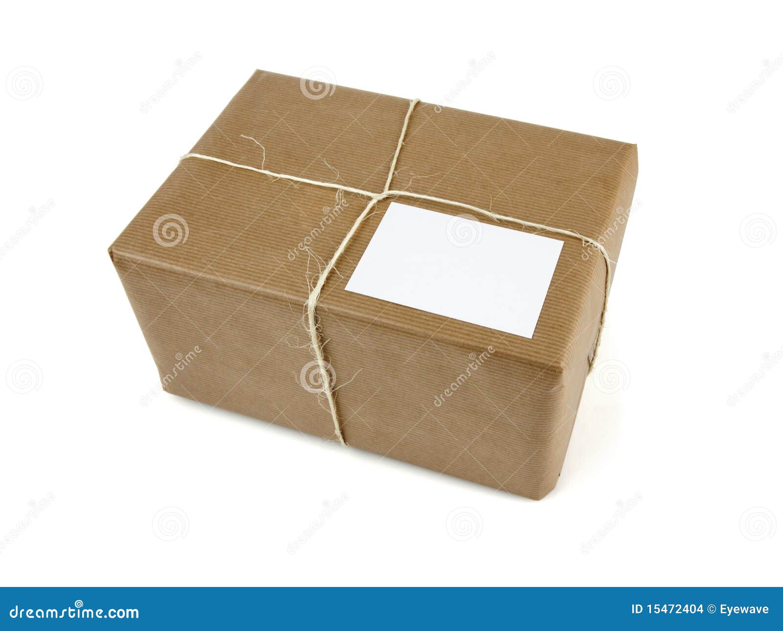 Brown Parcel Bound with String Isolated Stock Photo - Image of package ...