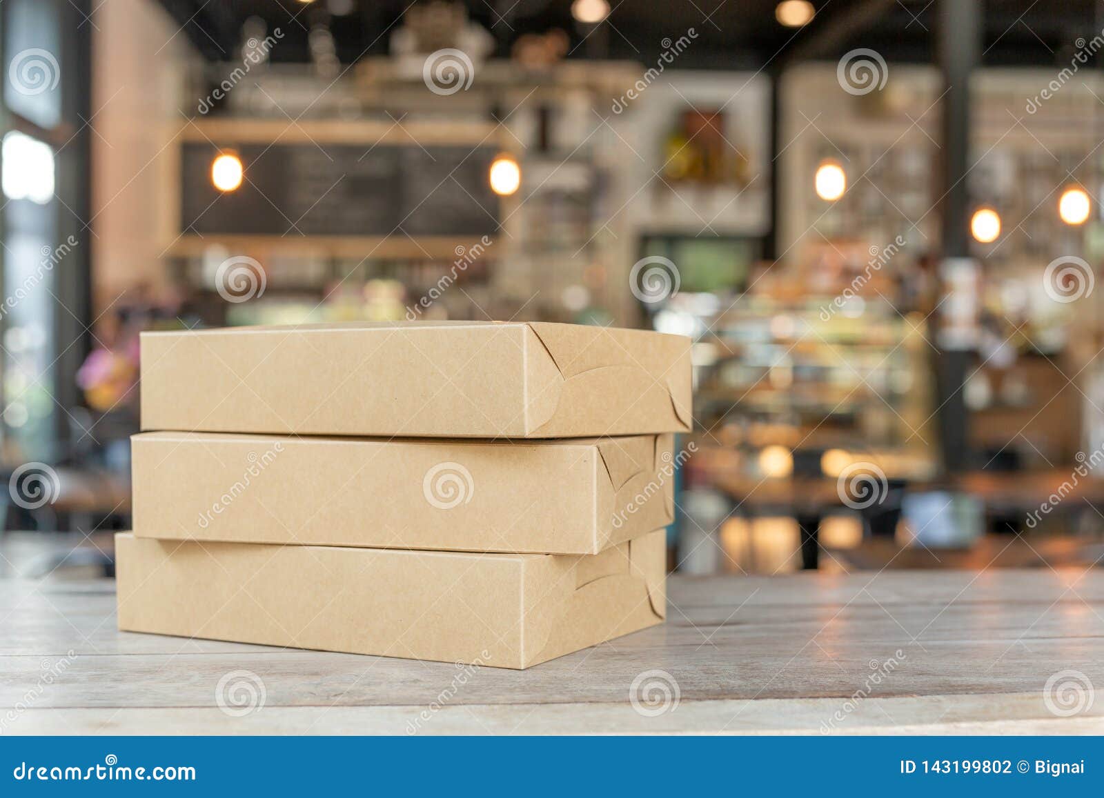 Brown Parcel Package Box for Gifts on the Table. Stock Photo - Image of ...
