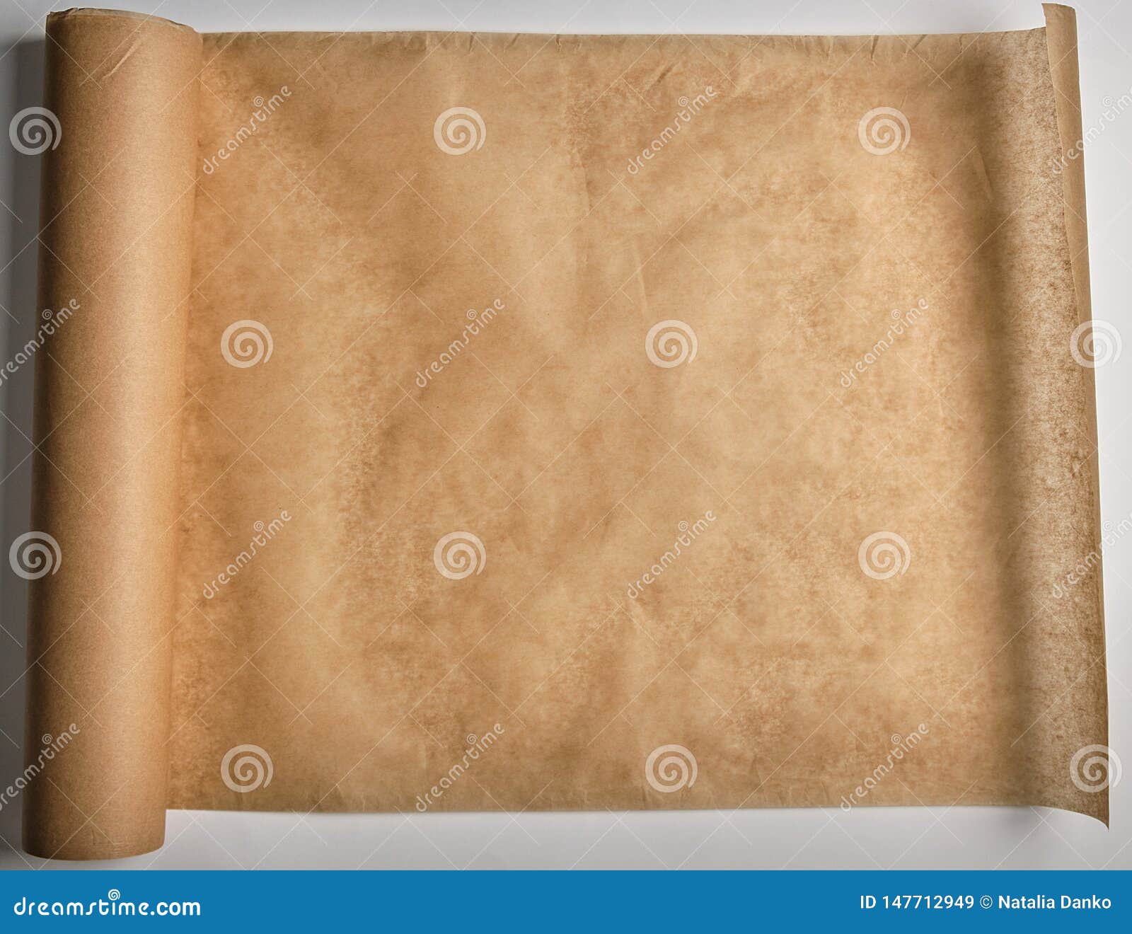 Brown Parchment Baking Paper Wound into a Large Roll Stock Image ...