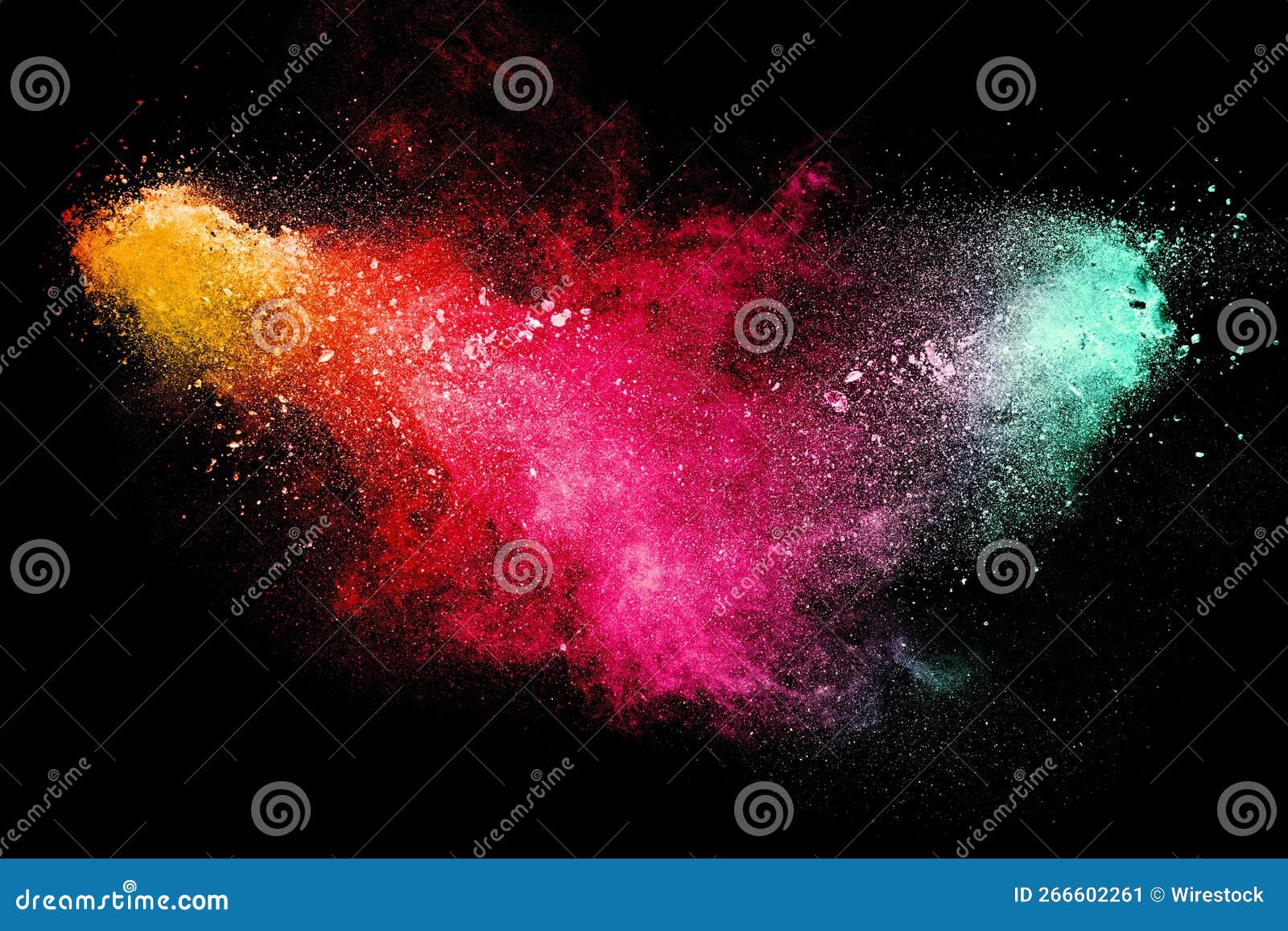 Brown Particles Exploding on Black Background, Brown Dust Splashing ...