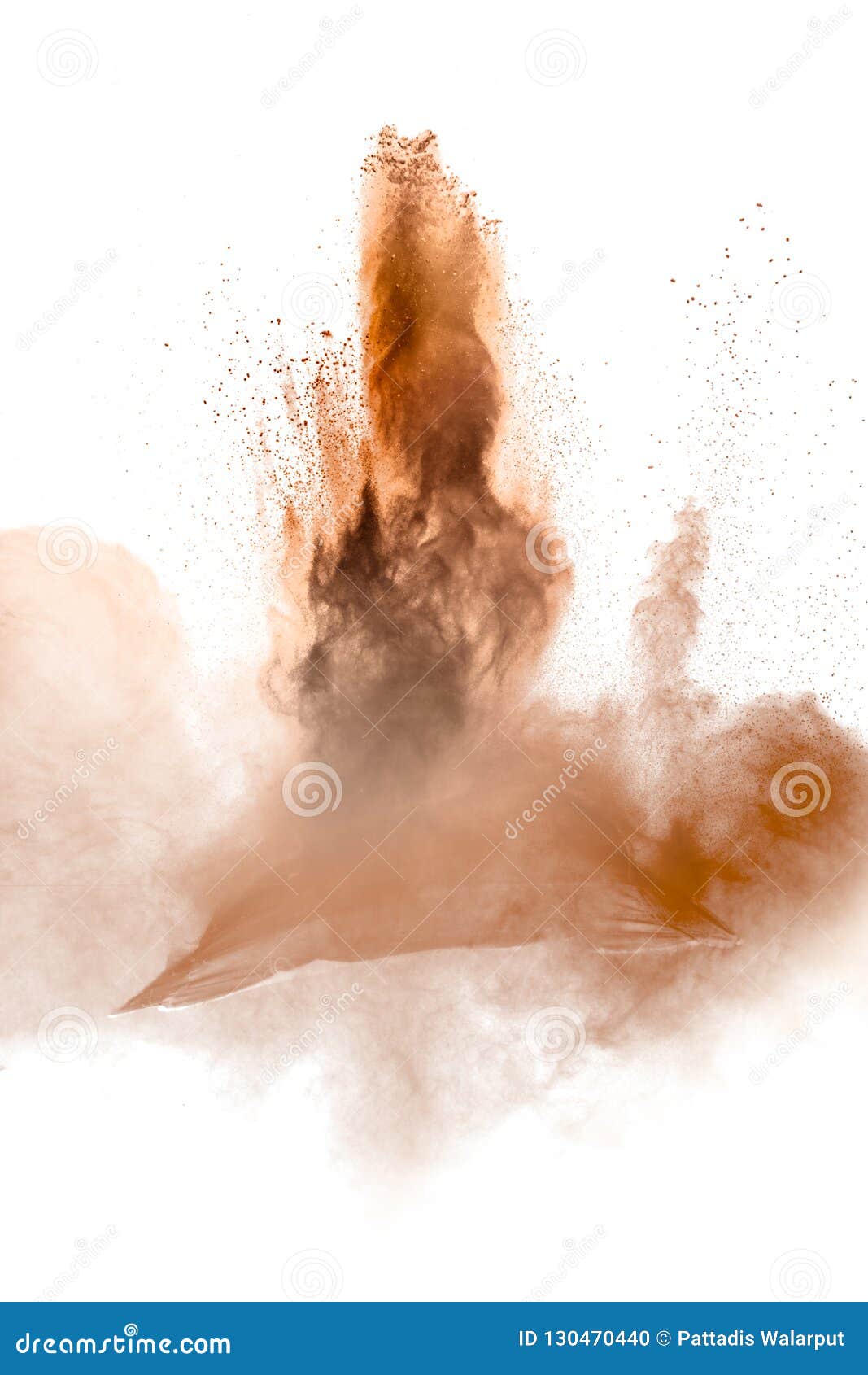 Brown Particles Splattered on White Background. Stock Photo - Image of ...