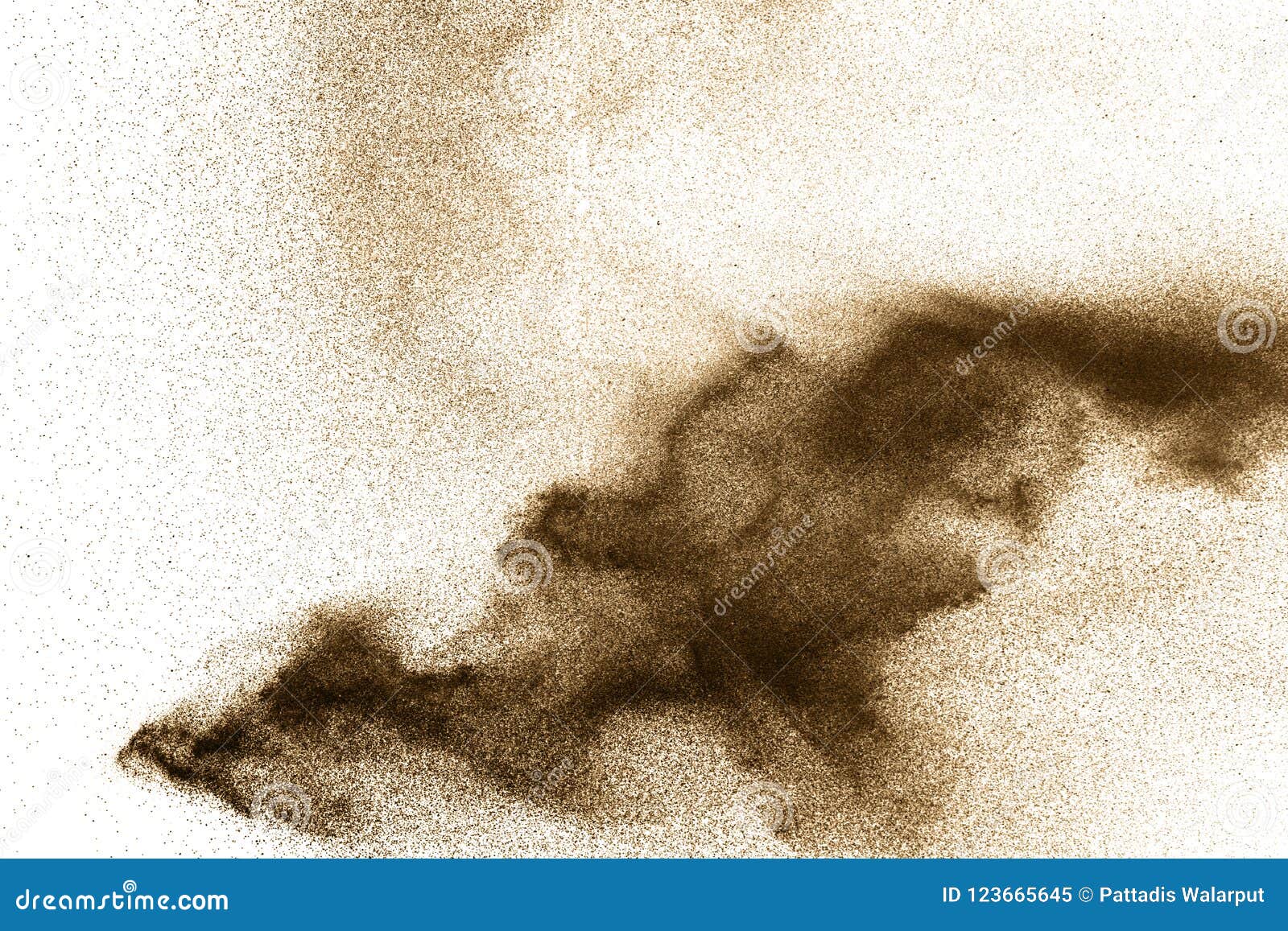 Brown Particles Splattered on White Background Stock Image - Image of ...