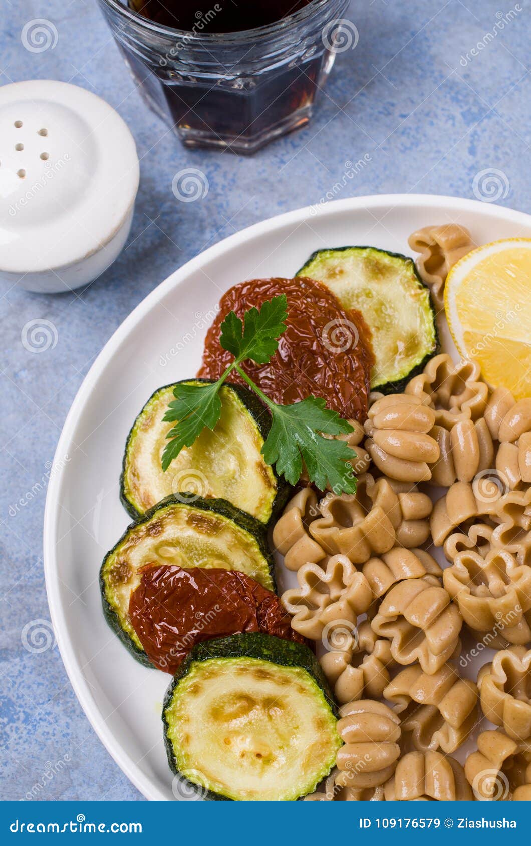 Brown Pasta with Vegetables Stock Image - Image of halal, cooking ...