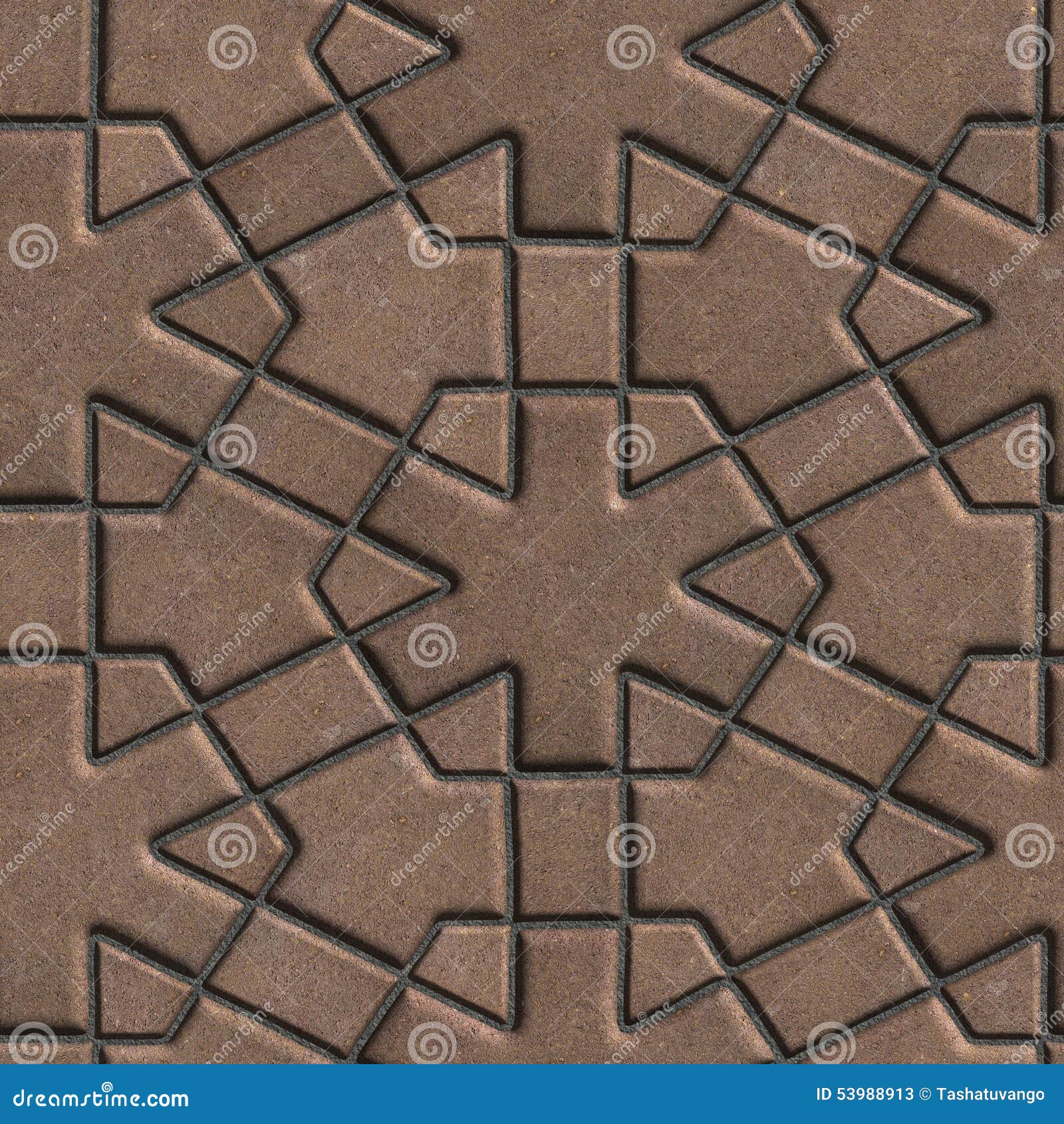 Brown Paving Slabs Built of Crossed Pieces a Stock Image - Image of ...