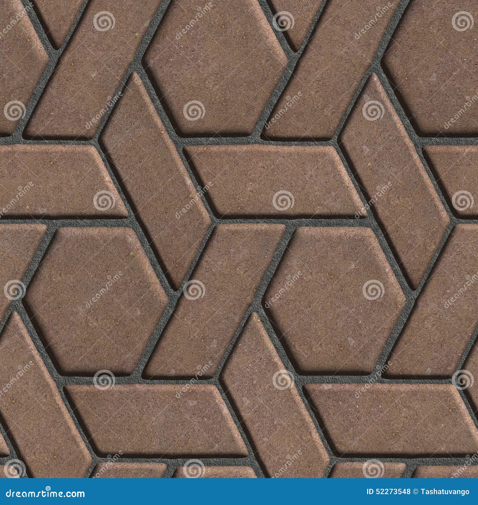 Brown Paving Slabs Built of Parallelograms and Stock Photo - Image of ...