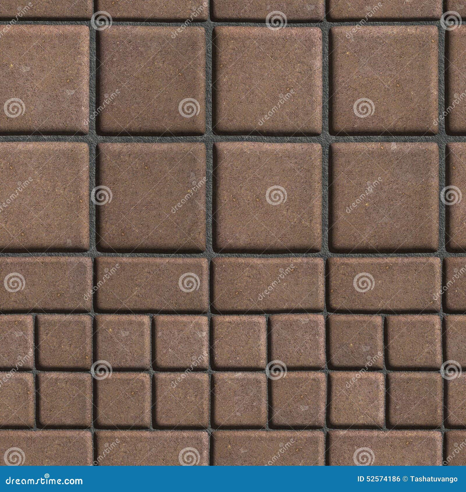 Brown Paving Slabs Lined with Squares of Different Stock Photo - Image ...