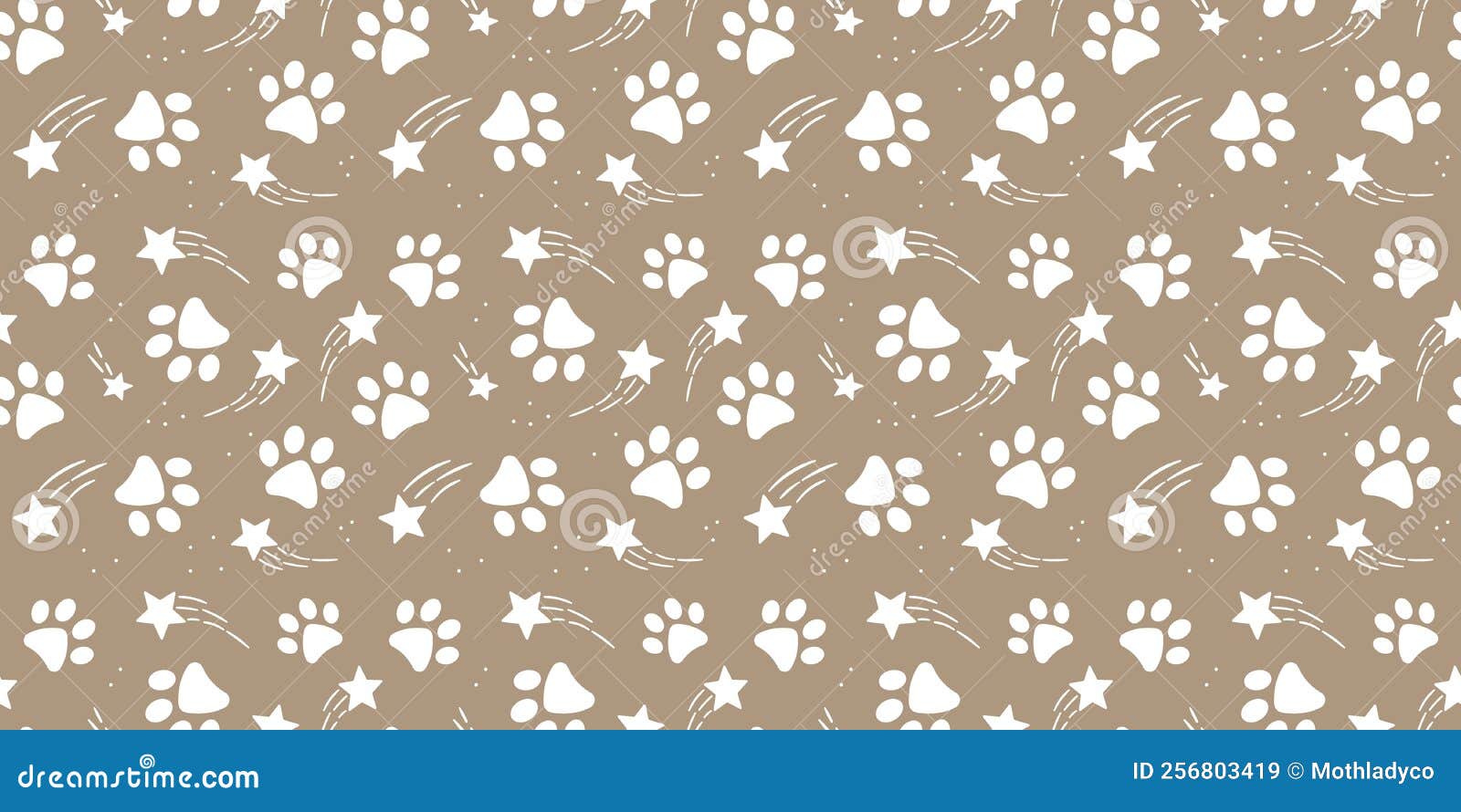 Brown Paw Wallpaper, Seamless Repeat Pattern Stock Vector ...