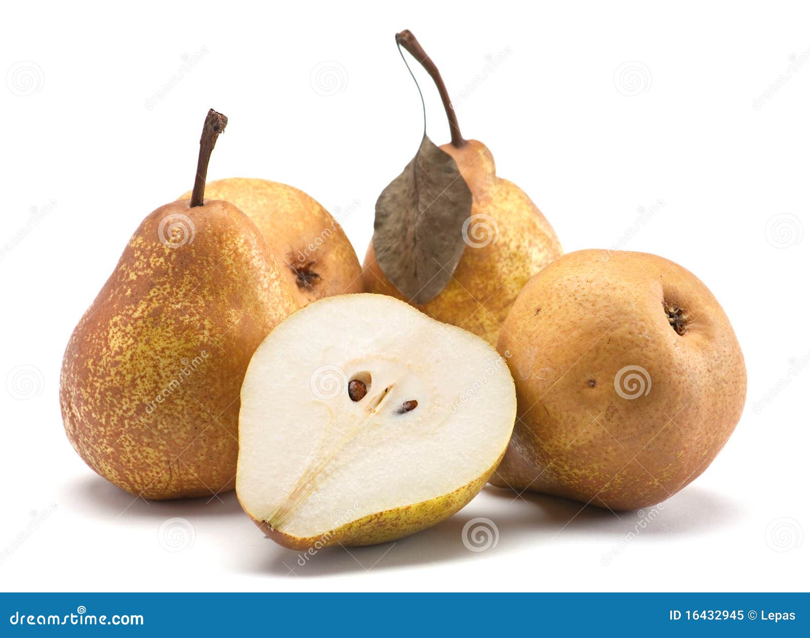 Brown pear stock image. Image of shadow, leaf, isolated - 16432945