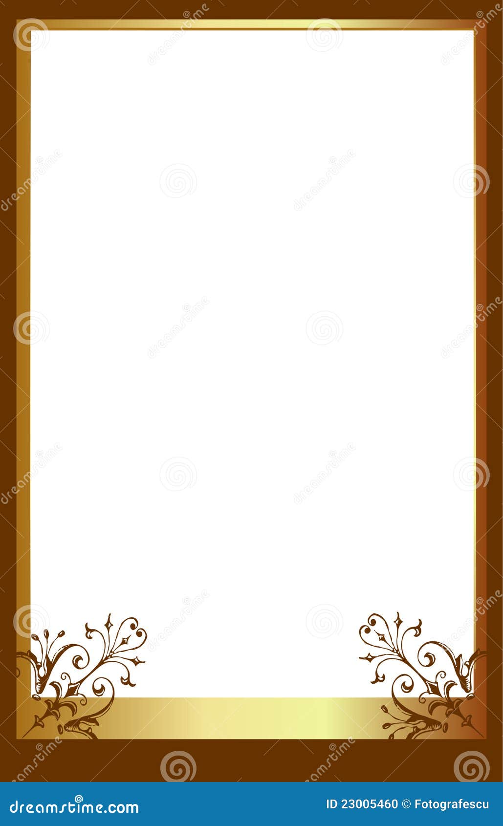 Brown photo frame stock illustration. Illustration of borders - 23005460