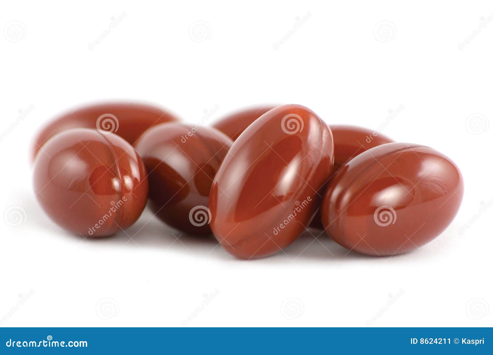 Brown Pill Macro Isolated Closeup Stock Image - Image of blisters ...