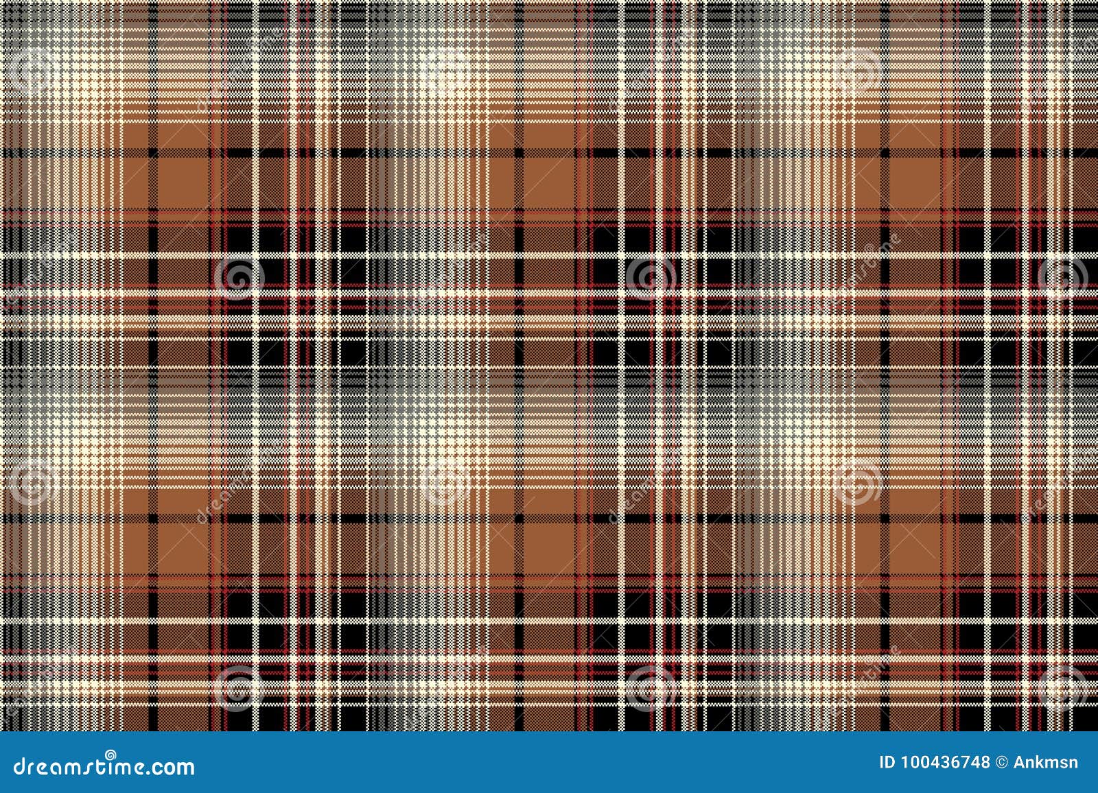 Brown Pixel Check Seamless Pattern Stock Vector - Illustration of ...