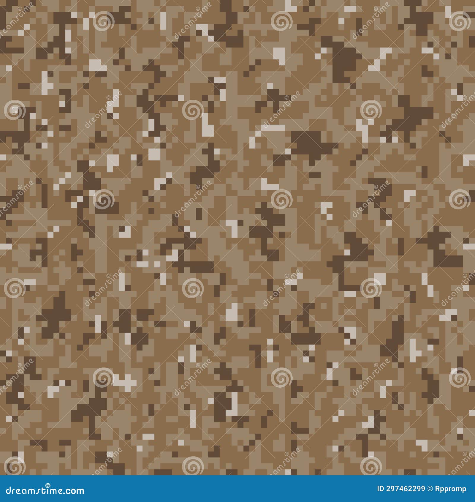 Brown Pixel Digital Camouflage Desert Seamless Pattern Stock Vector ...