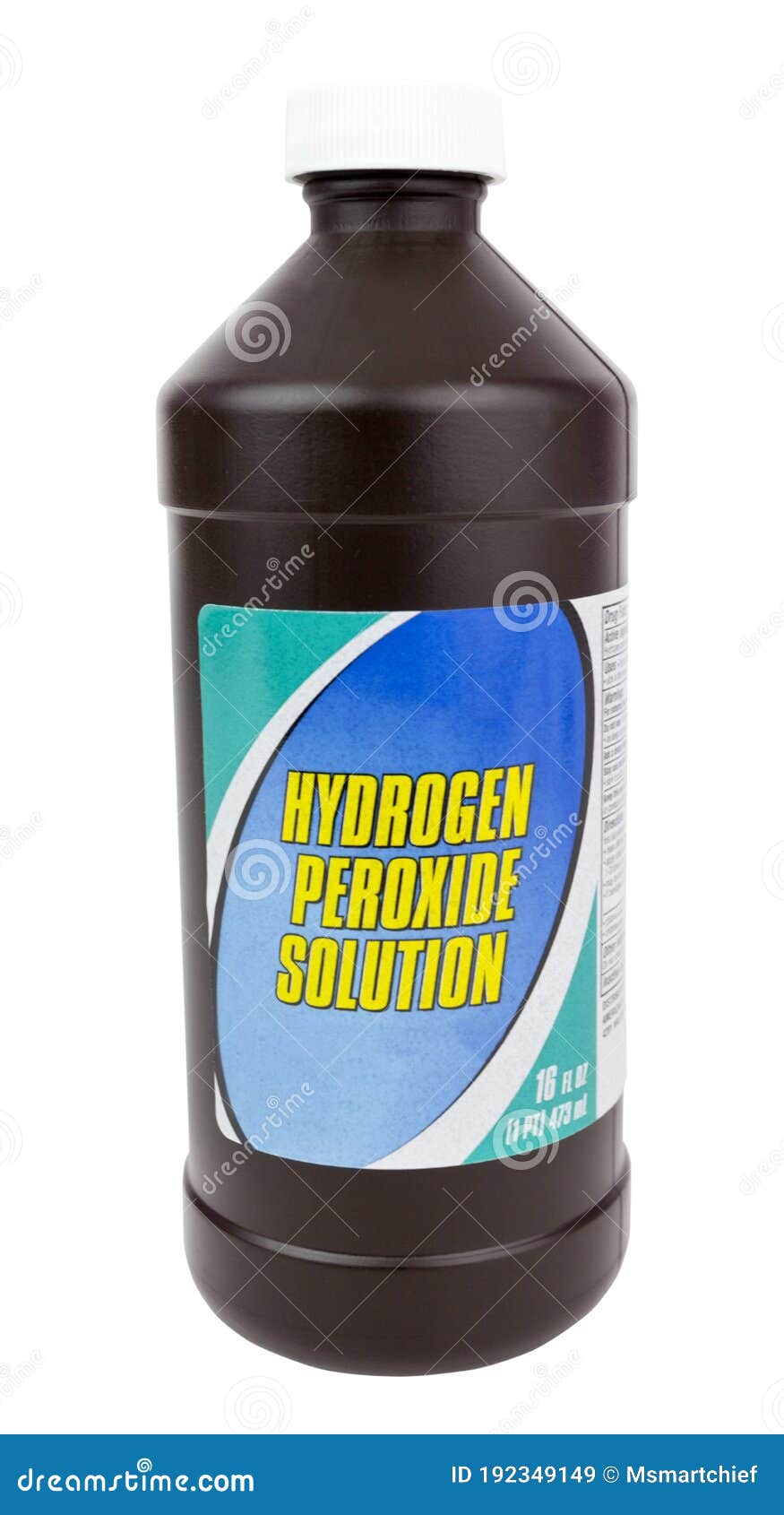 Brown Plastic Bottle of Hydrogen Peroxide Stock Image - Image of ...