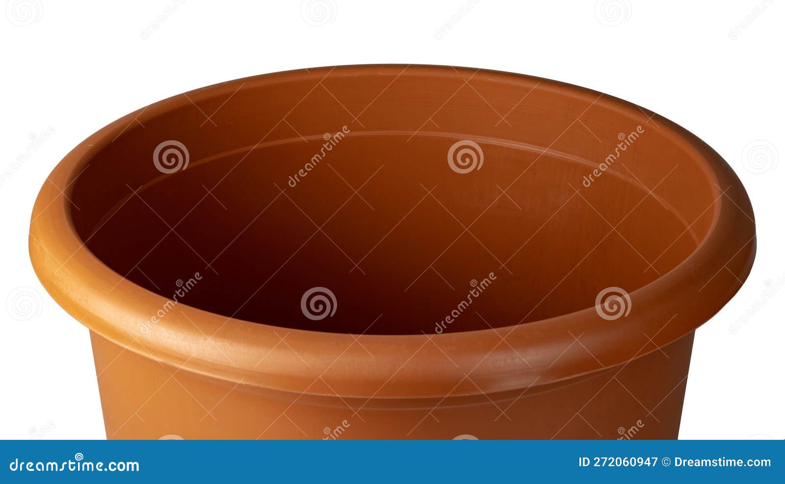 Brown Plastic Flower Pot Isolated on a White Background Stock Image ...