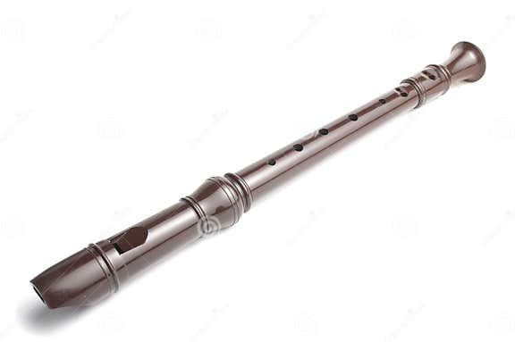 Brown Plastic Recorder Flute Stock Photo - Image of plastic, flute ...