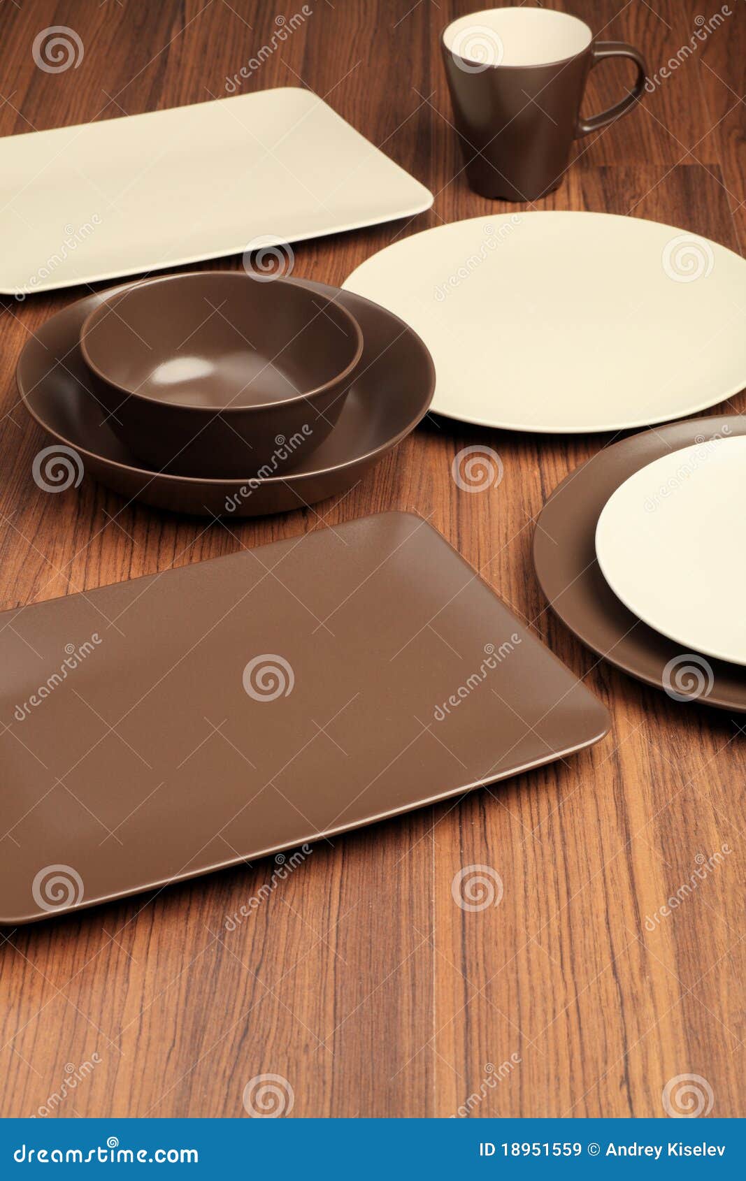 Brown plates stock image. Image of restaurant, tableware - 18951559