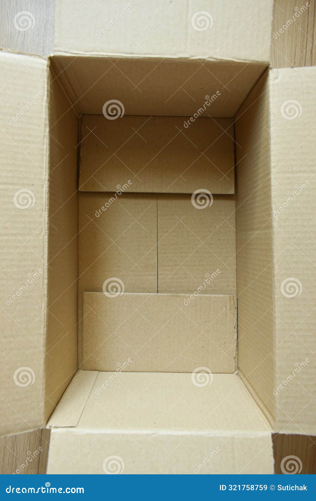 Brown Post Box Packaging Put on Wood Floor Stock Image - Image of ...