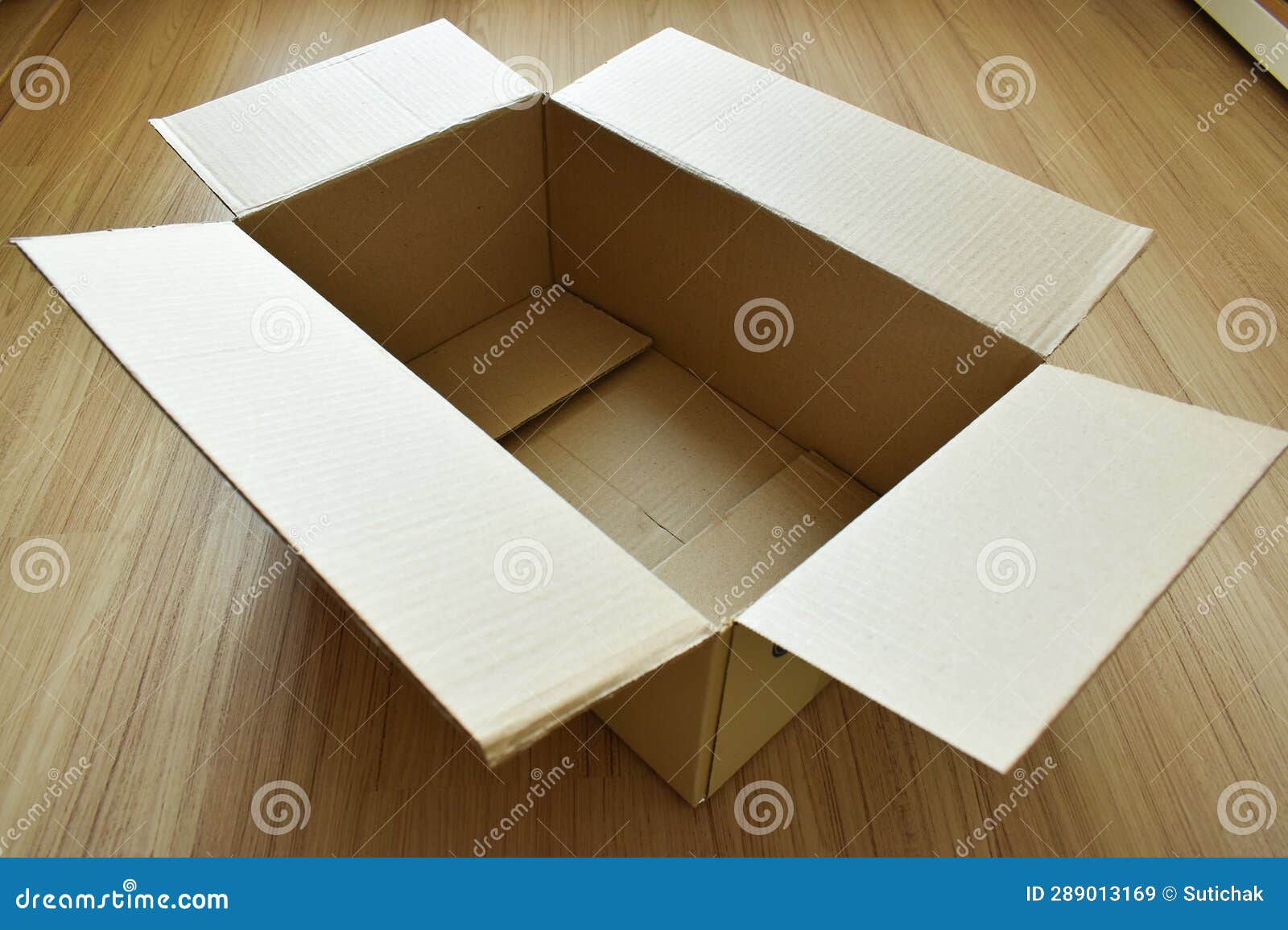 Brown Post Box Packaging Put on Wood Floor Stock Image - Image of ...