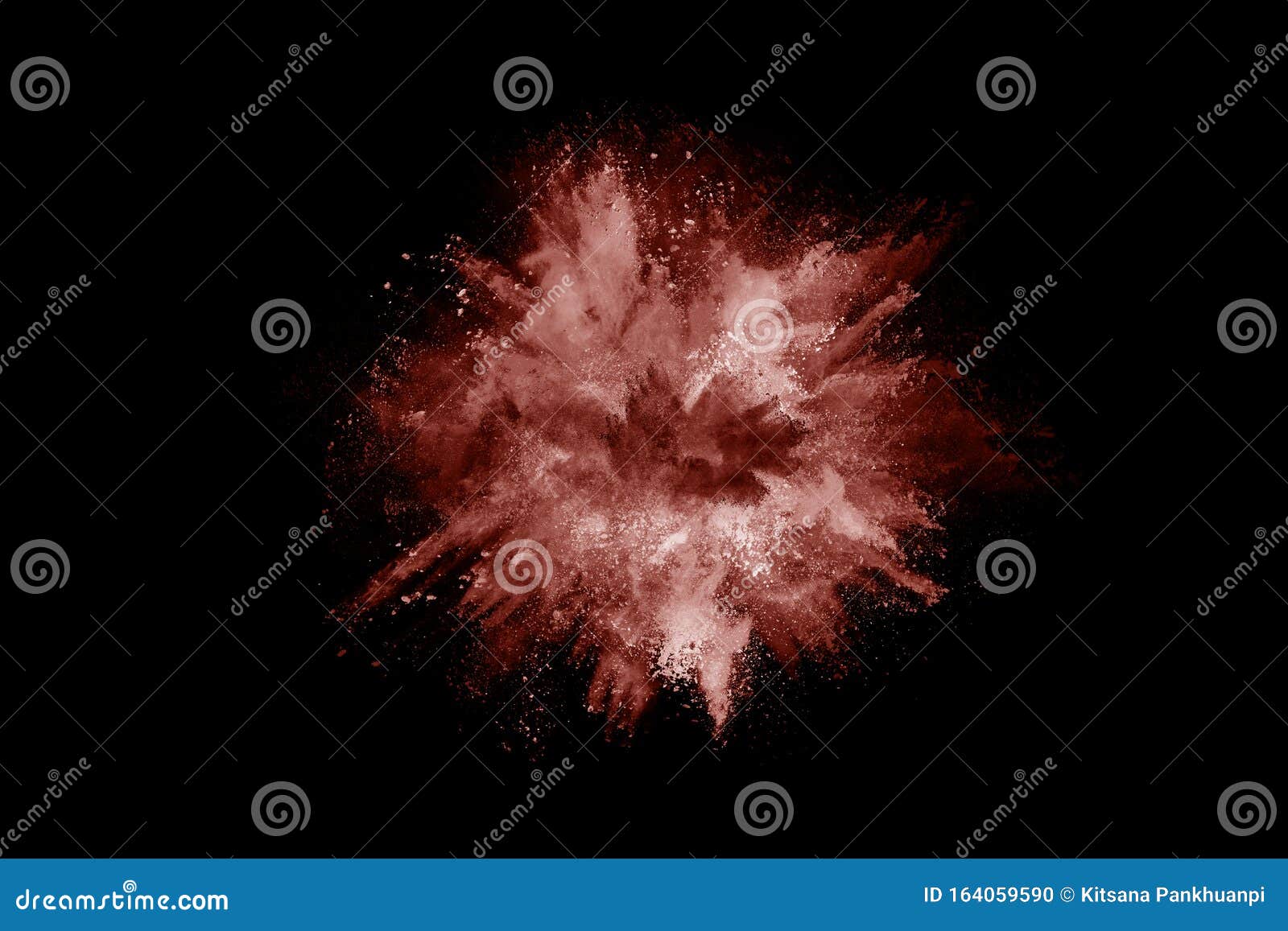 Brown Powder Explosion on Black Background. Stock Photo - Image of ...